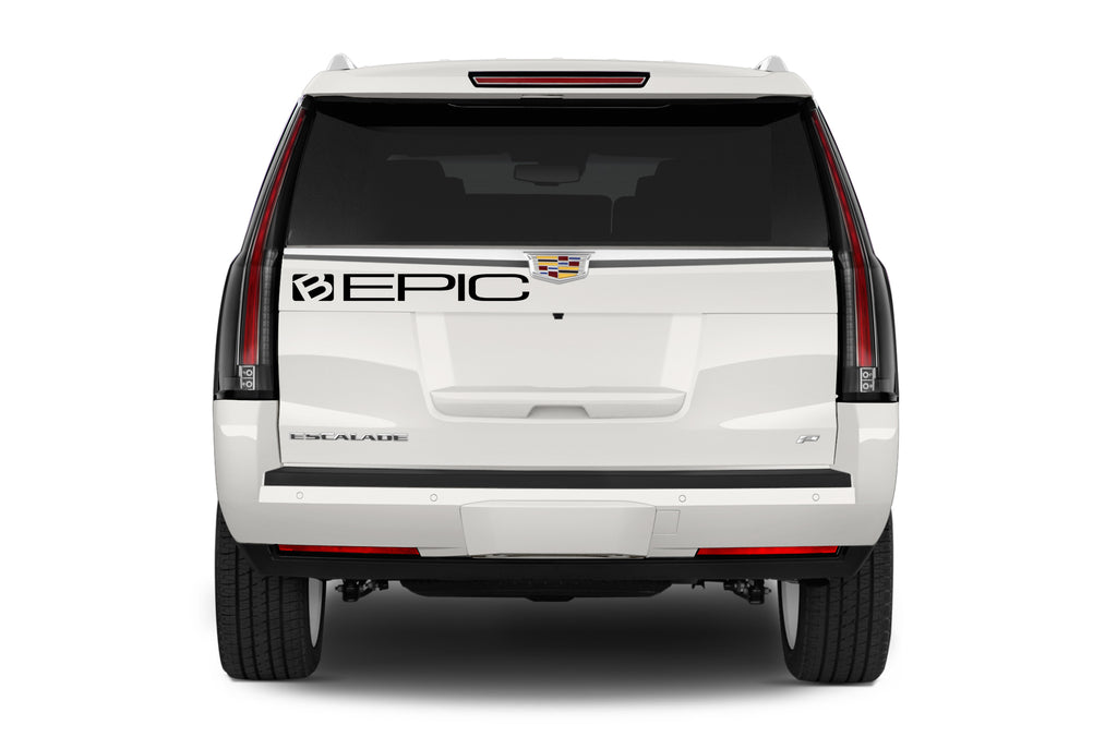 2-Pack B-Epic Logo Decal - Black (~2.5" H x ~20 W) – B-Epic Gear